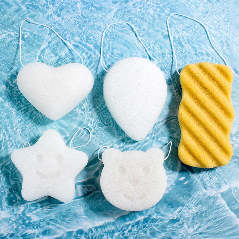 Ready Stock High Quality Konjac Sponge Baby Bath Shower Children's Face ...