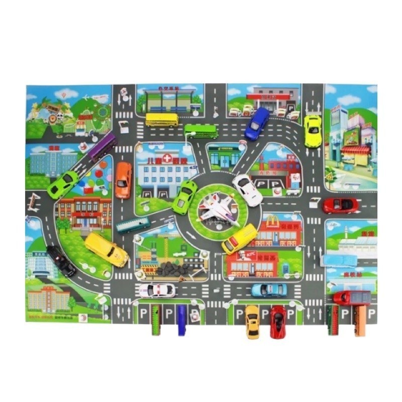 Urban ROAD MAP ROAD MAP toy car Parking ROAD MAP Toy [GrosirmainanJKT ...