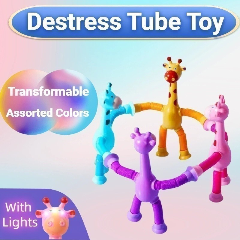 Glowing Stretchable Giraffe Extendable Tube Stress Relief Toy with ...