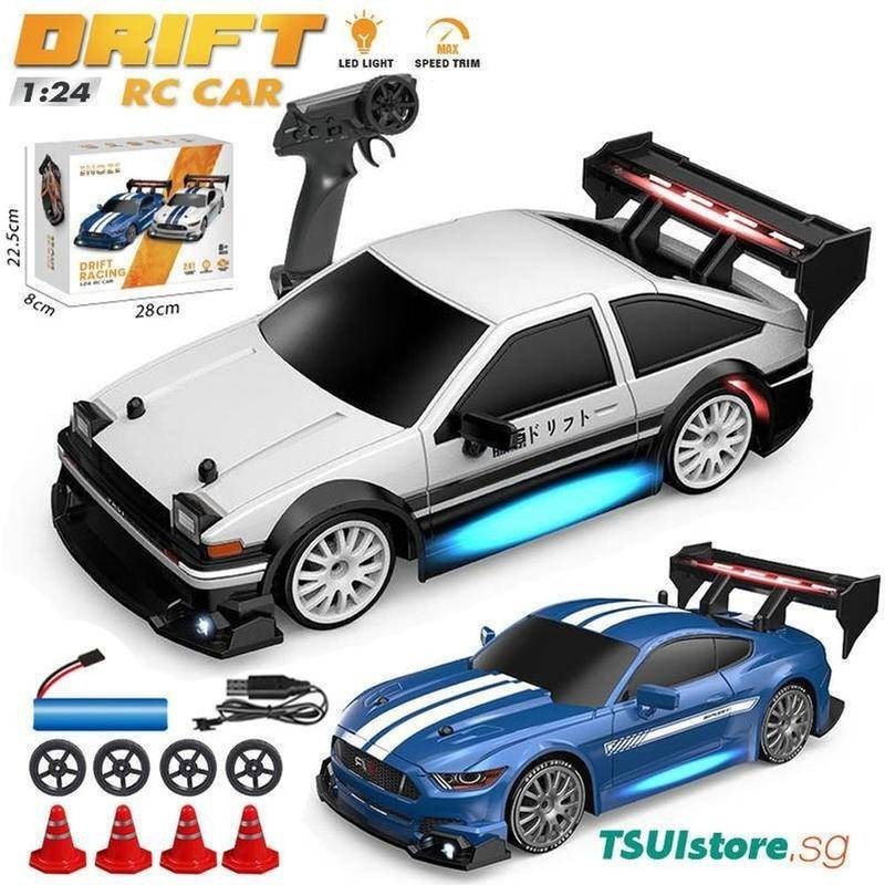 4WD 1/24 RC Drift Sport Car Toy GTR Ford Mustang AE86 Model Off-Road ...