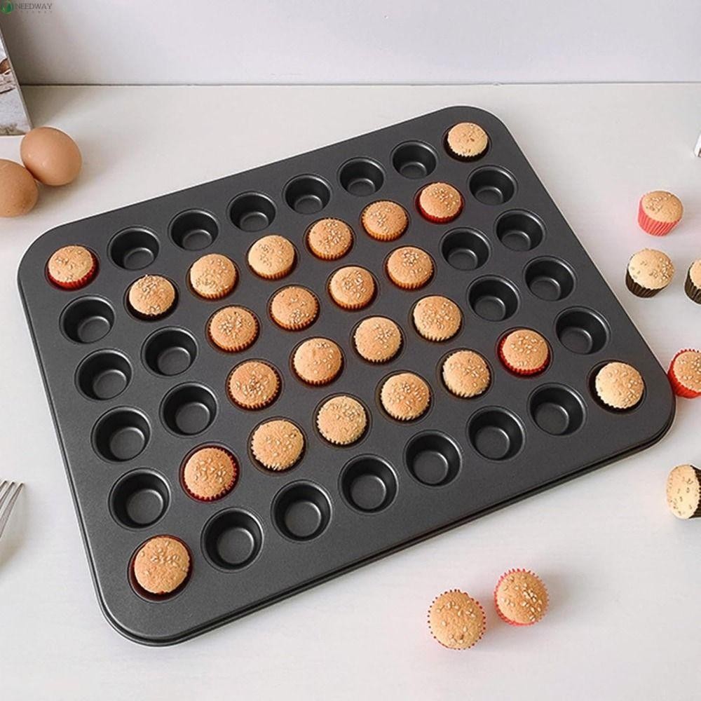NEEDWAY Small Muffin Pan, 48 Cavity Large Capacity Muffin Dessert Tray ...