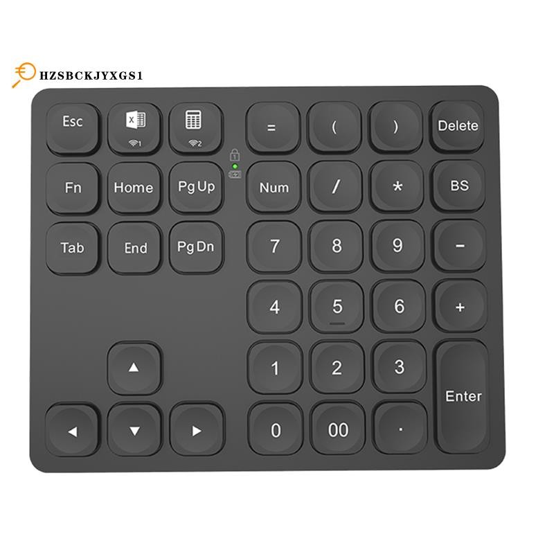 Dual Bluetooth Numeric Keyboard Rechargeable Wireless Numpad for PC ...