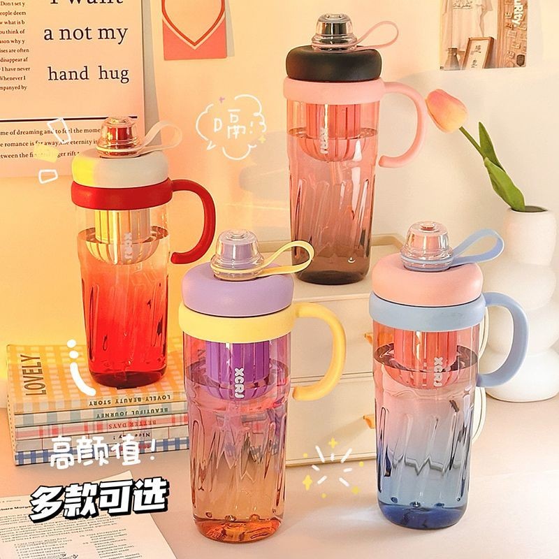 Dopamine Large Capacity Ice Cup Summer High-Value Straw Water Bottle for Girls Students Portable ...
