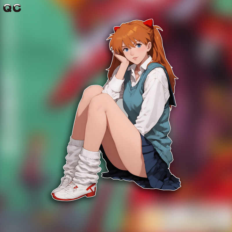 [Taiwan Shipment] eva Neon Genesis Evangelion Anime Car Stickers Asuka ...