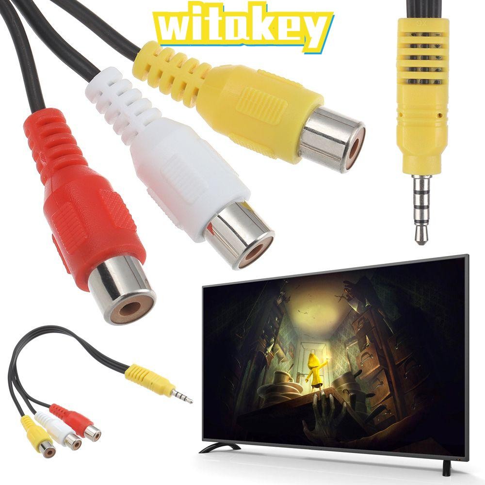 WITAKEY Adapter Wire Professional Male to Female Speaker 3.5mm Jack to 3 RCA | Shopee Singapore