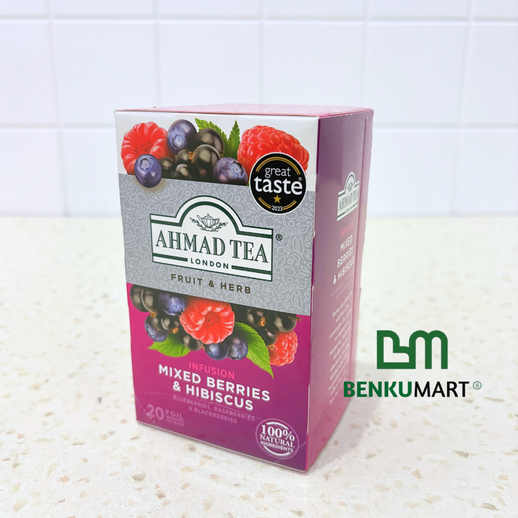 Ahmad Tea Mixed Berries & Hibiscus Infusion (40gr) | Fruit & Herb - 20 ...
