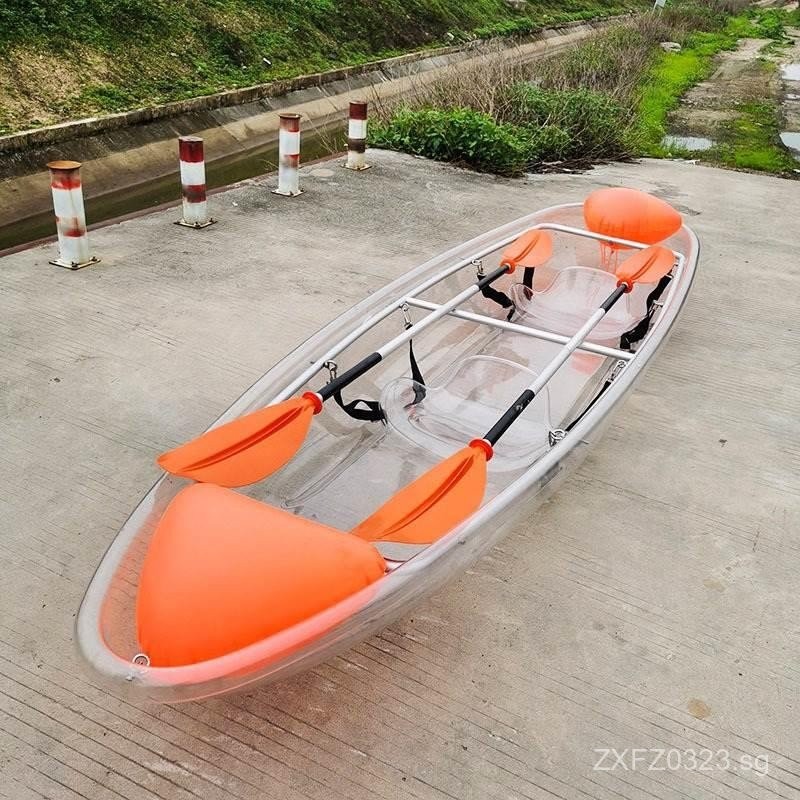 Sports Plastic Tourist Canoe Outdoor Rafting Transparent Boat Canoe ...