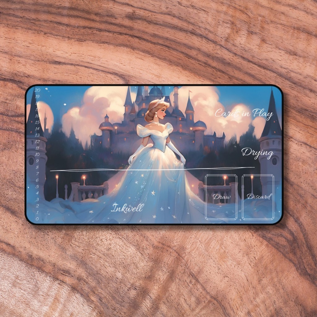 Lorcana Playmat with Zones, Cinderella Themed Card Playmat, Unofficial ...