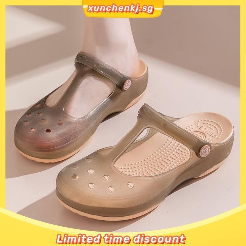 Veblen sandals women Solid color Hole shoes women shoes 6601 | Shopee ...
