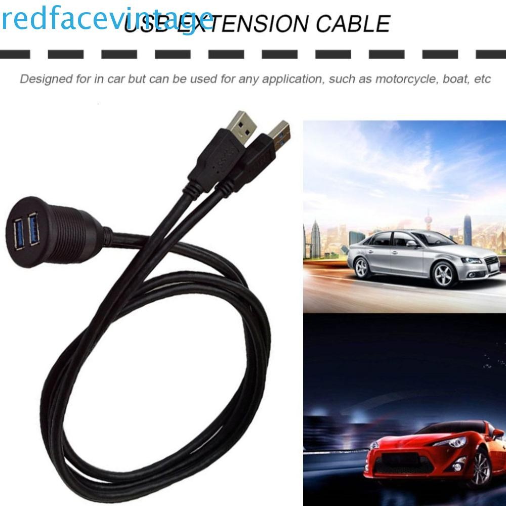 REDFACEVINTAGE Panel Cable Boat 2m Usb 3.0 Male to Usb 3.0 Female Dual ...