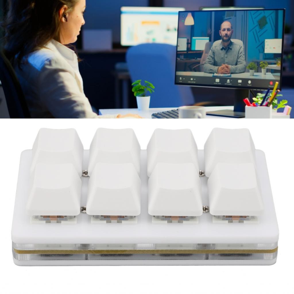 Supergoodsales Jiawu 8 Keys Keyboard Programmable Custom Copy Paste Shortcuts Gaming Mini ...