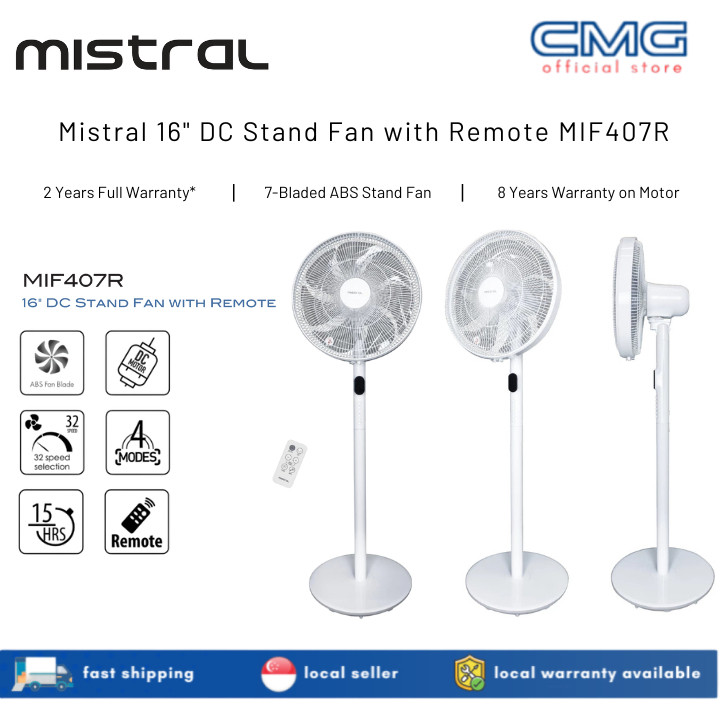 Mistral 16" DC Stand Fan with Remote MIF407R | Shopee Singapore