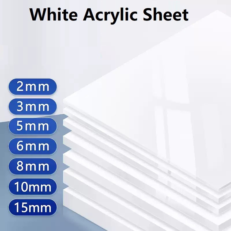 Glossy White Acrylic Sheet Board Organic Glass Polymethyl Methacrylate ...