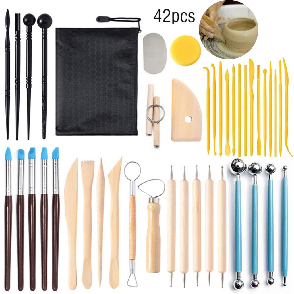 42pcs Pottery Tool Set Storage for Gundam Gunpla Mecha GK DIY Building ...