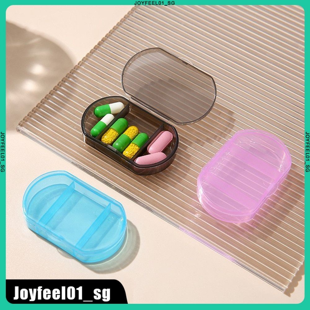 3 Grids Transparent Pill Box Portable Large Capacity Jewelry Candy ...
