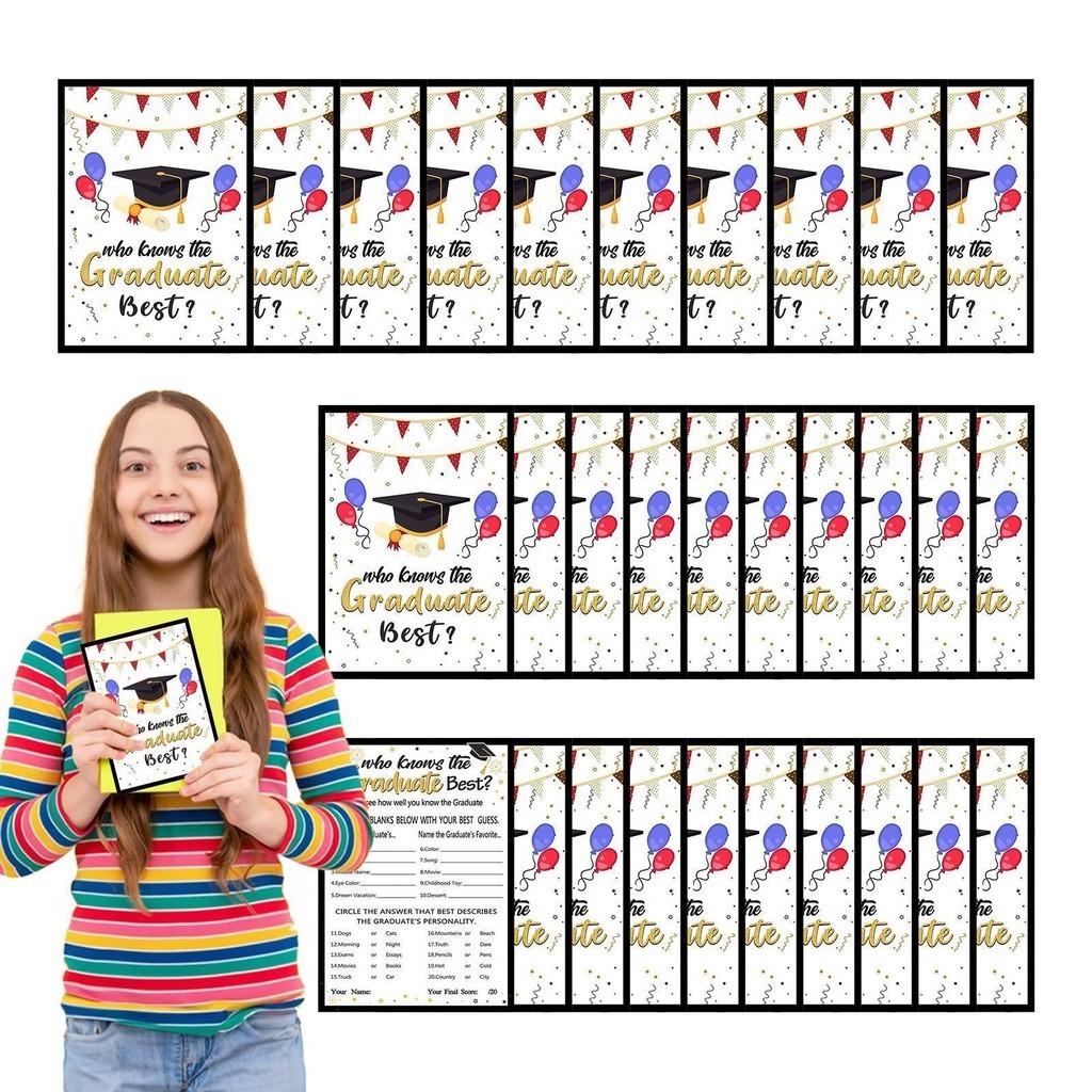 Party Cards for Graduation 30pcs 2024 Writable Blank Paper Cards for ...