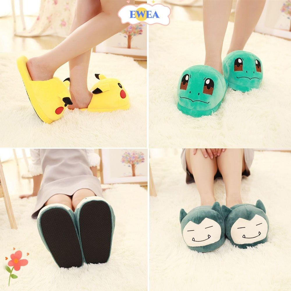 EWEA Pokemon Cotton Slippers Glacia Umbreon Anime Plushie Shoes Pikachu ...