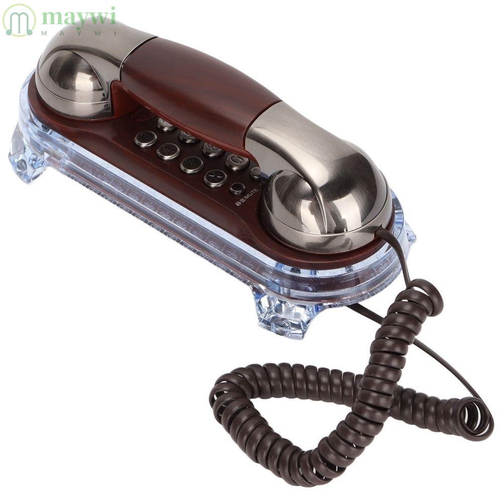 MAYWI Corded Phone, Retro Desktop Wired Telephone, Wall Mounted Handset ...