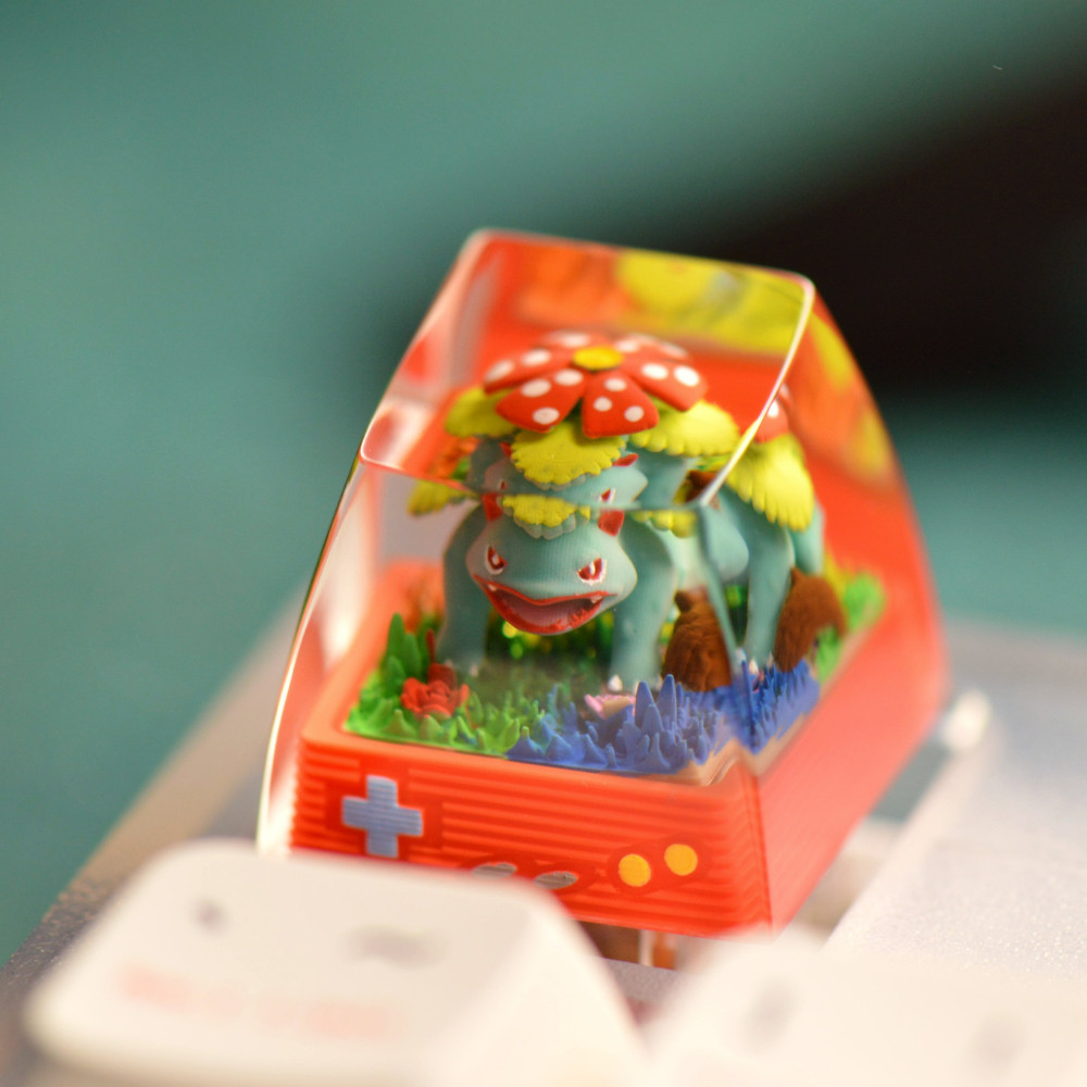 Pokemon Drip-glue Keycap PBT Pikachu Gengar Psyduck Squirtle Bulbasaur ...