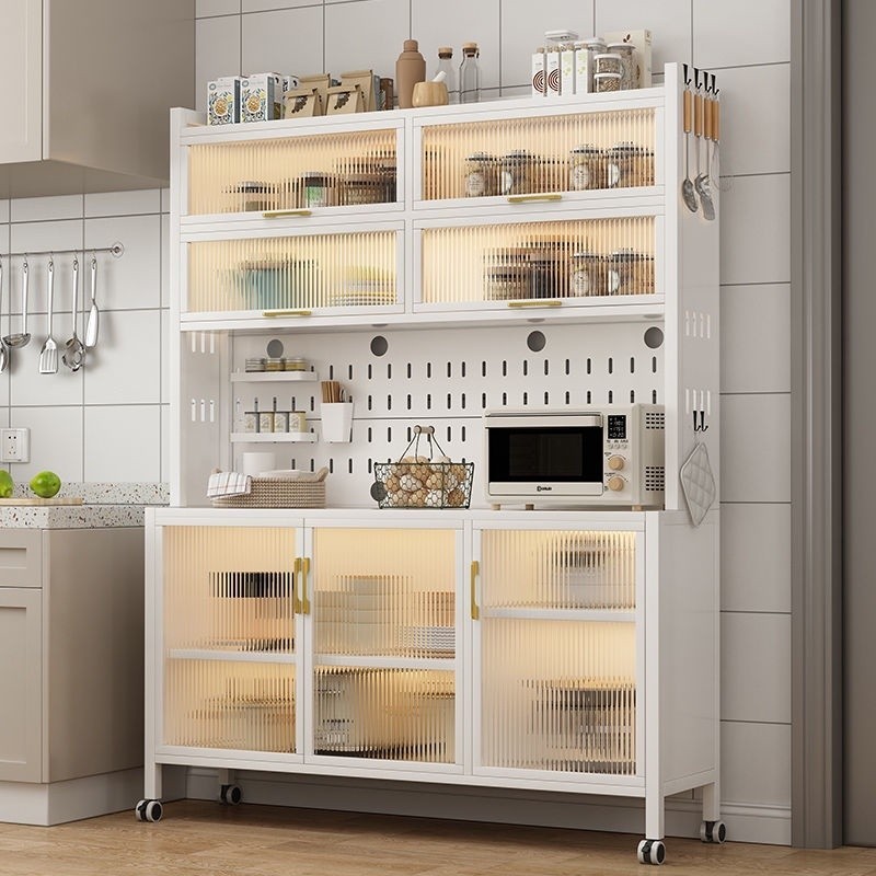 Kitchen Cabinet With Wheels Home Kitchen Storage Rack Floor Dustproof ...