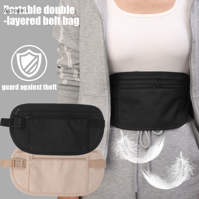 Cloth Waist Bags Travel Pouch Hidden Wallet Passport Money Waist Belt ...