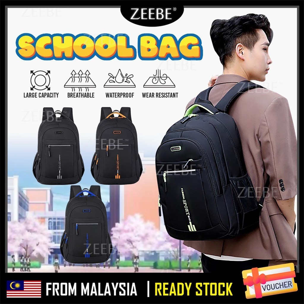 ZEEBE School Backpack Bag Primary Secondary Student Children Kid Laptop ...