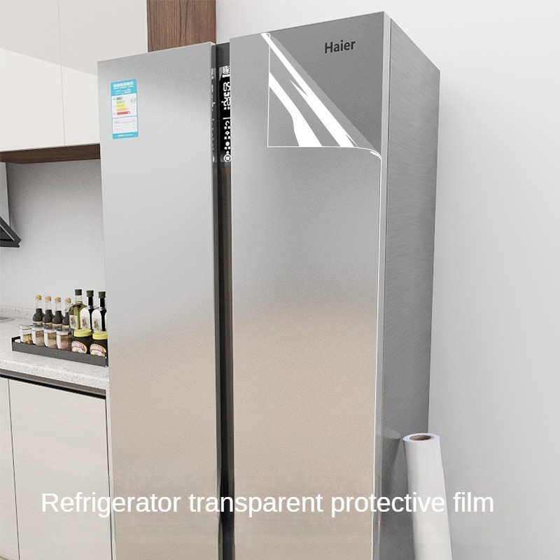 Refrigerator transparent stickers protective film self-adhesive washing ...