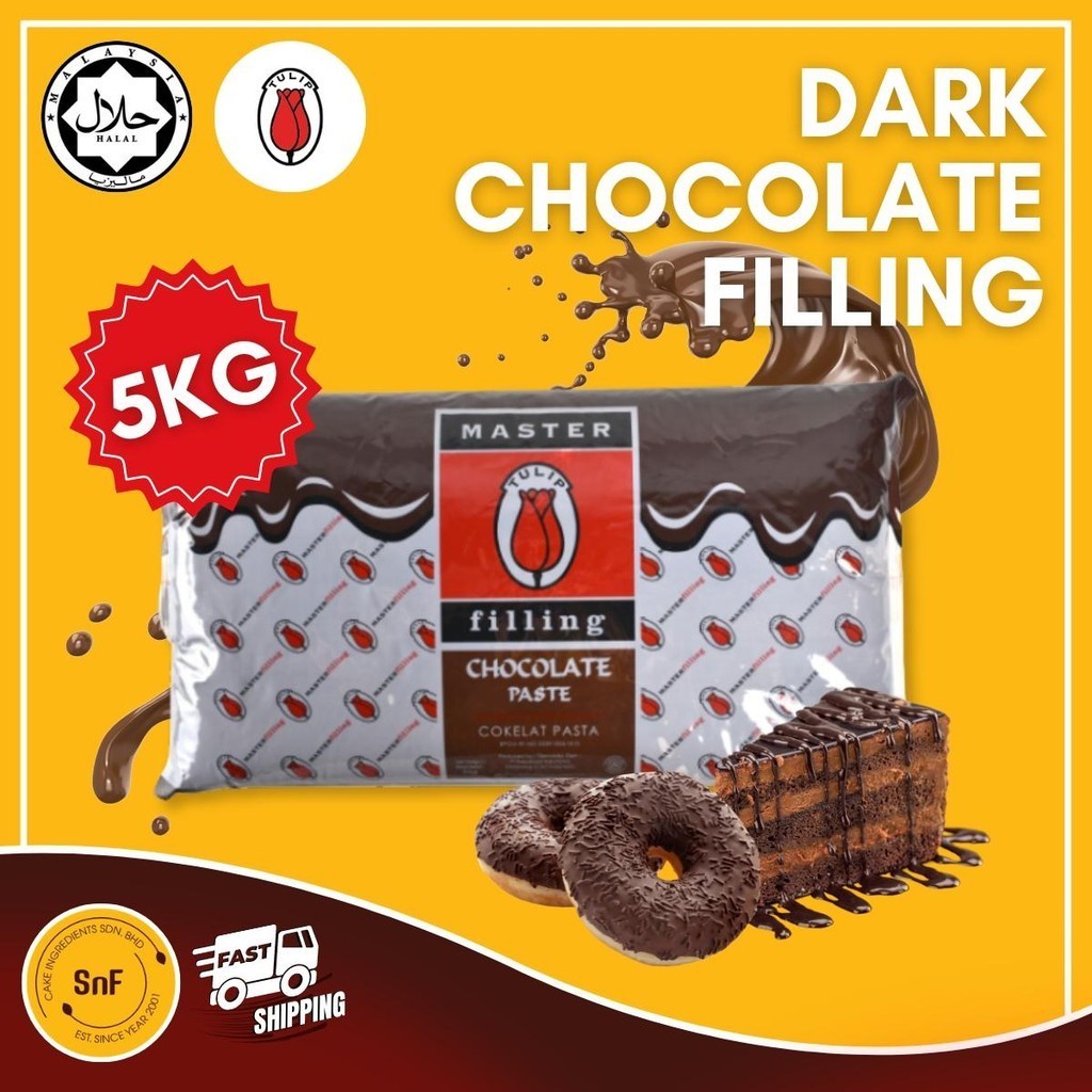 Tulip Dark Chocolate Filling Repack Chocojar Bomboloni Topping Perisa ...