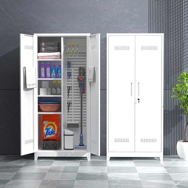 Household Pegboard Cleaning Cabinet Bathroom Toilet Mop Cabinet Storage ...