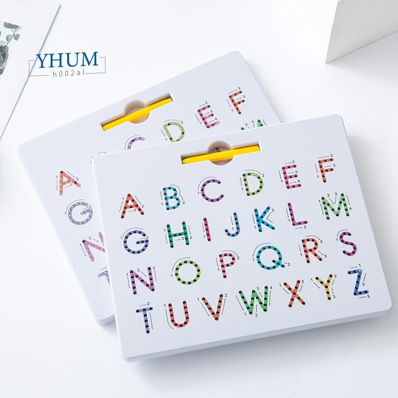 2Pcs Magnetic Alphabet Trace Board Double Sided Upper & Lower Case ...