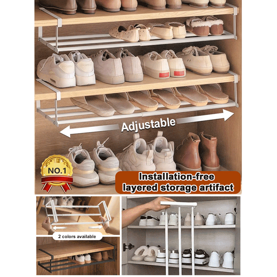 Adjustable Organizer Retractable Shoe Rack Organizer readytouse ...