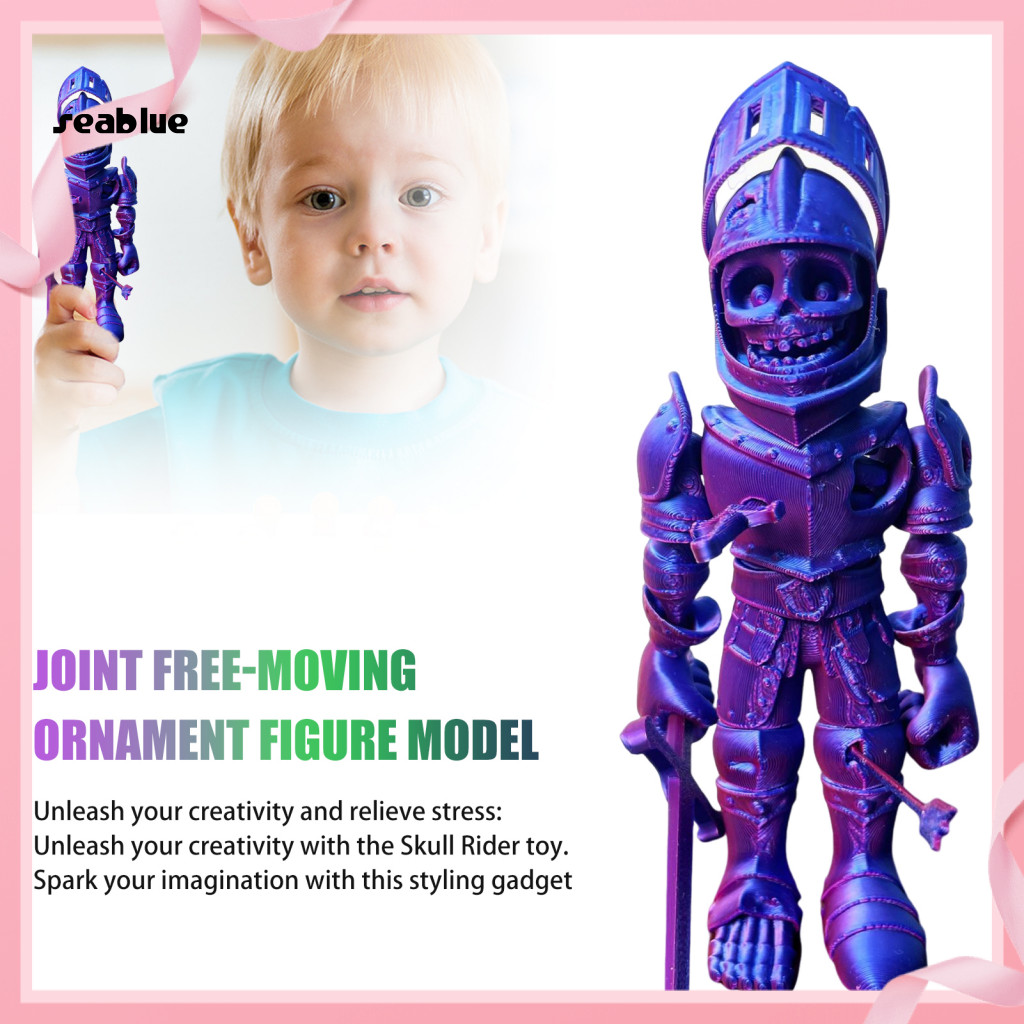 Skeleton Warrior Figure Poseable Skeleton Knight Figurine Halloween ...