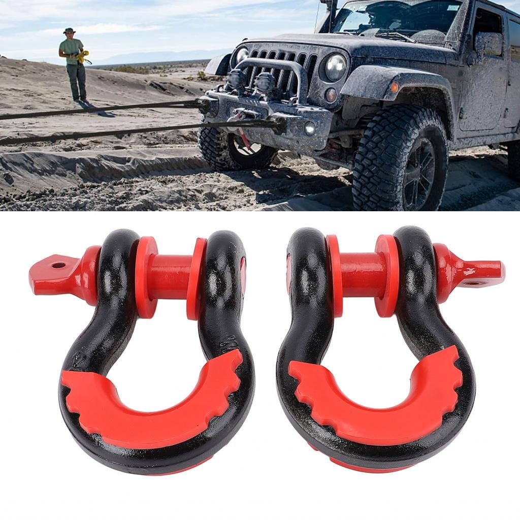 Supergoodsales 2 Pack D Rings Shackle 8800LBS Break Strength Auto Heavy ...