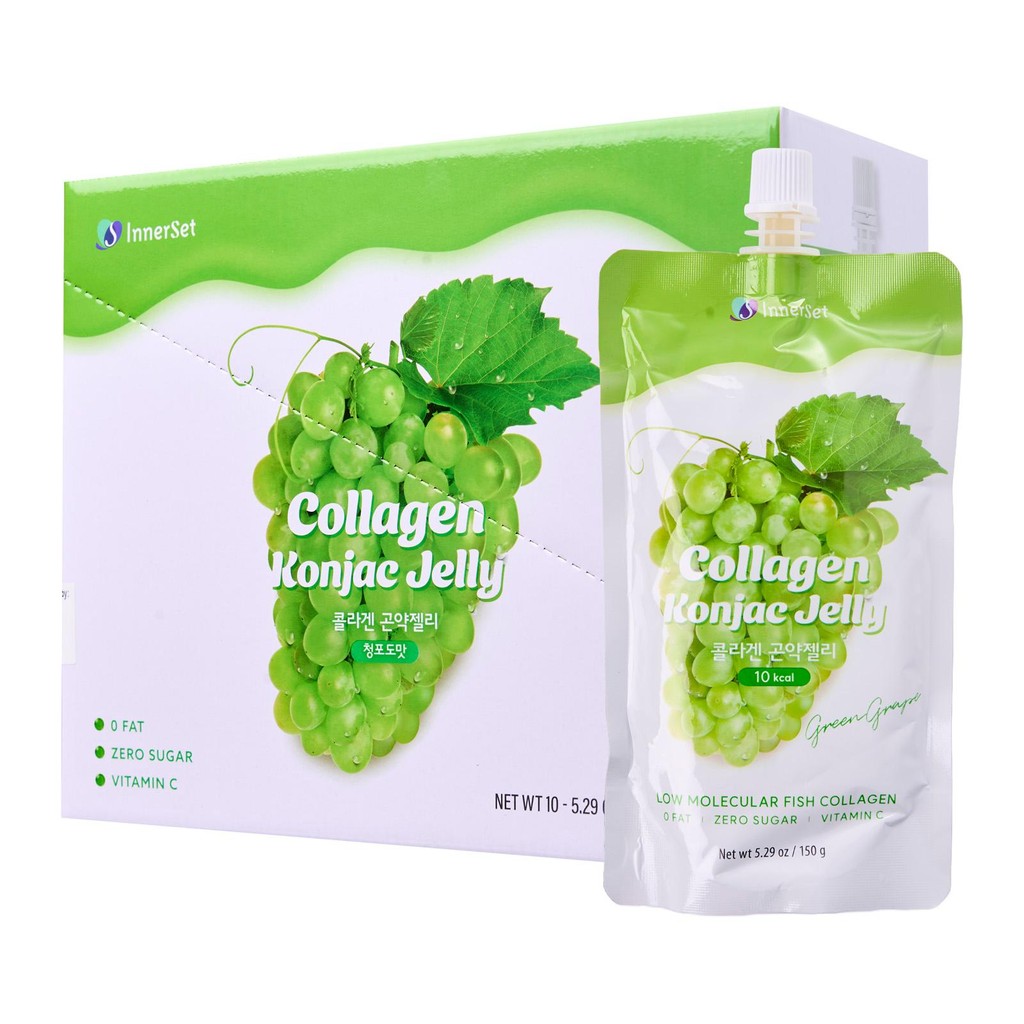 Innerset Collagen Konjac Jelly (Grape) Pack of 10 (10 x 150g) | Shopee ...