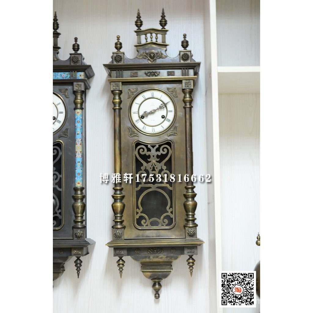 Clock Pure Copper Mechanical Wall Clock Old-fashioned Wind-up Time ...