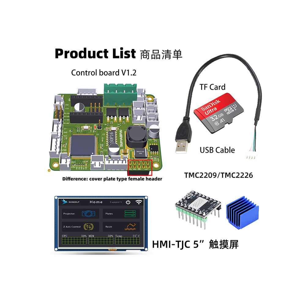 3D Printer LCD Photocuring Motherboard Food DLP Raspberry Pi Nanodlp ...