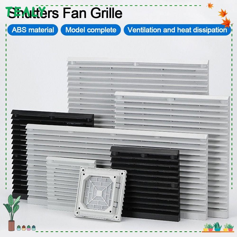 TEALY Shutters Fan Grille, ABS Without Fan Cabinet Ventilation Filter ...