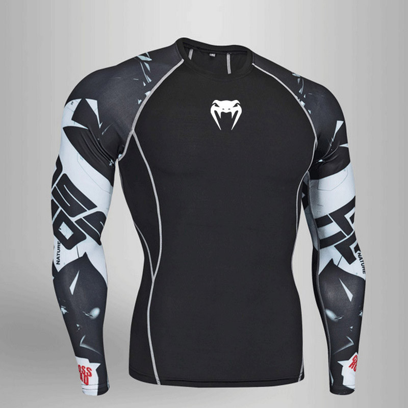 UFC Men's Rashgarda MMA Long Sleeves Compression Shirt Sun Protection ...