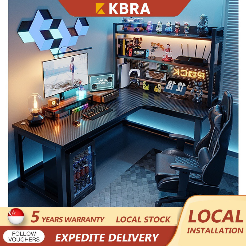 KBRA Gaming Table Computer Desk Carbon Fibre Corner Esports Table ...