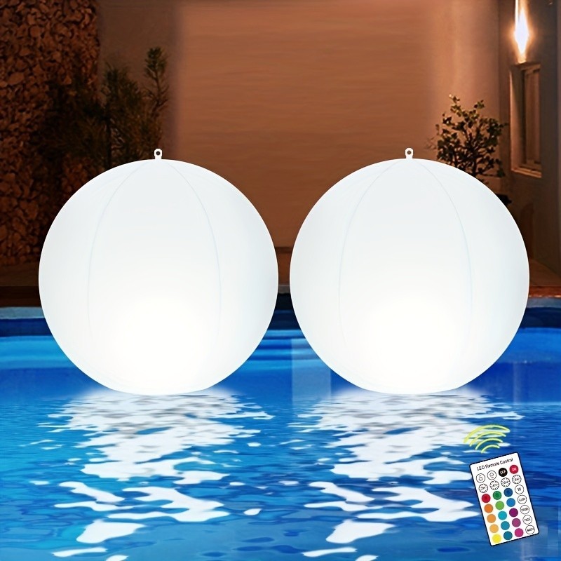 1PC/2PCS Solar Floating Pool Light, Color Changing Glow Globe Lights ...
