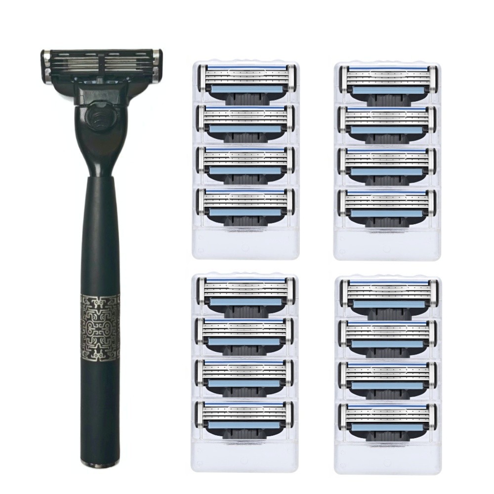 Men's shaver/3-layer stainless steel shaver blade/classic manual shaver ...