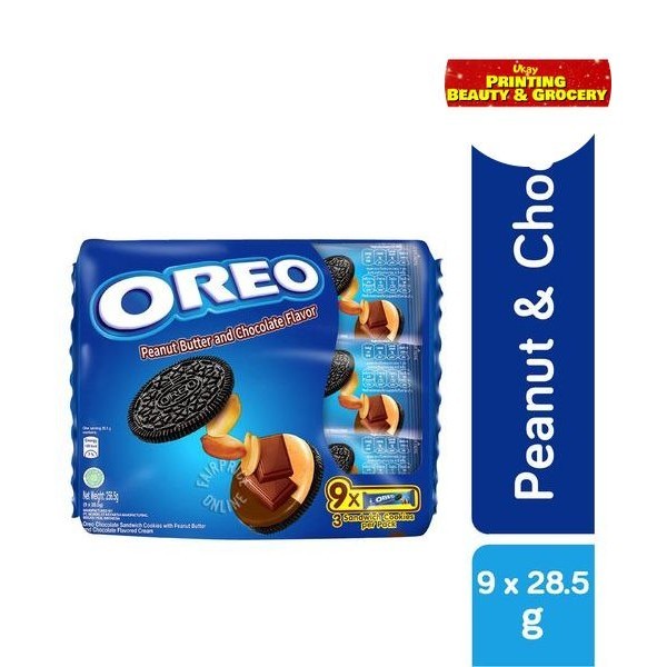 Oreo Biscuits Peanut Butter Chocolate 9 x 28.5g Filipino Favorite ...