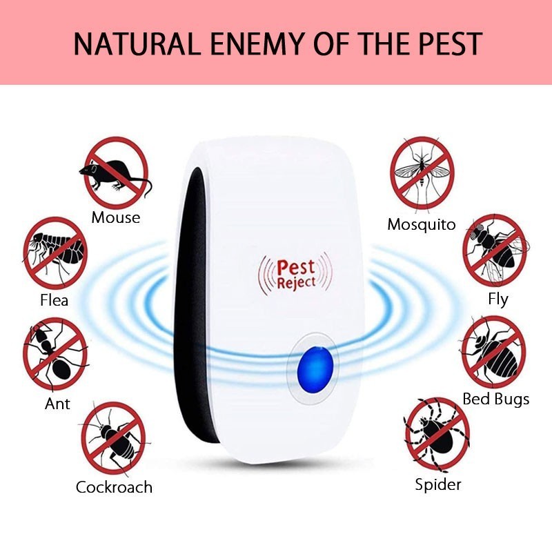 Ultrasonic Pest Repellent Anti Mosquito Mouse Cockroach Electric ...