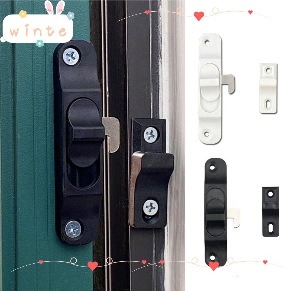 WINTE Sliding Pull Door Lock, Anti Theft Push-Pull Window Hook Lock ...