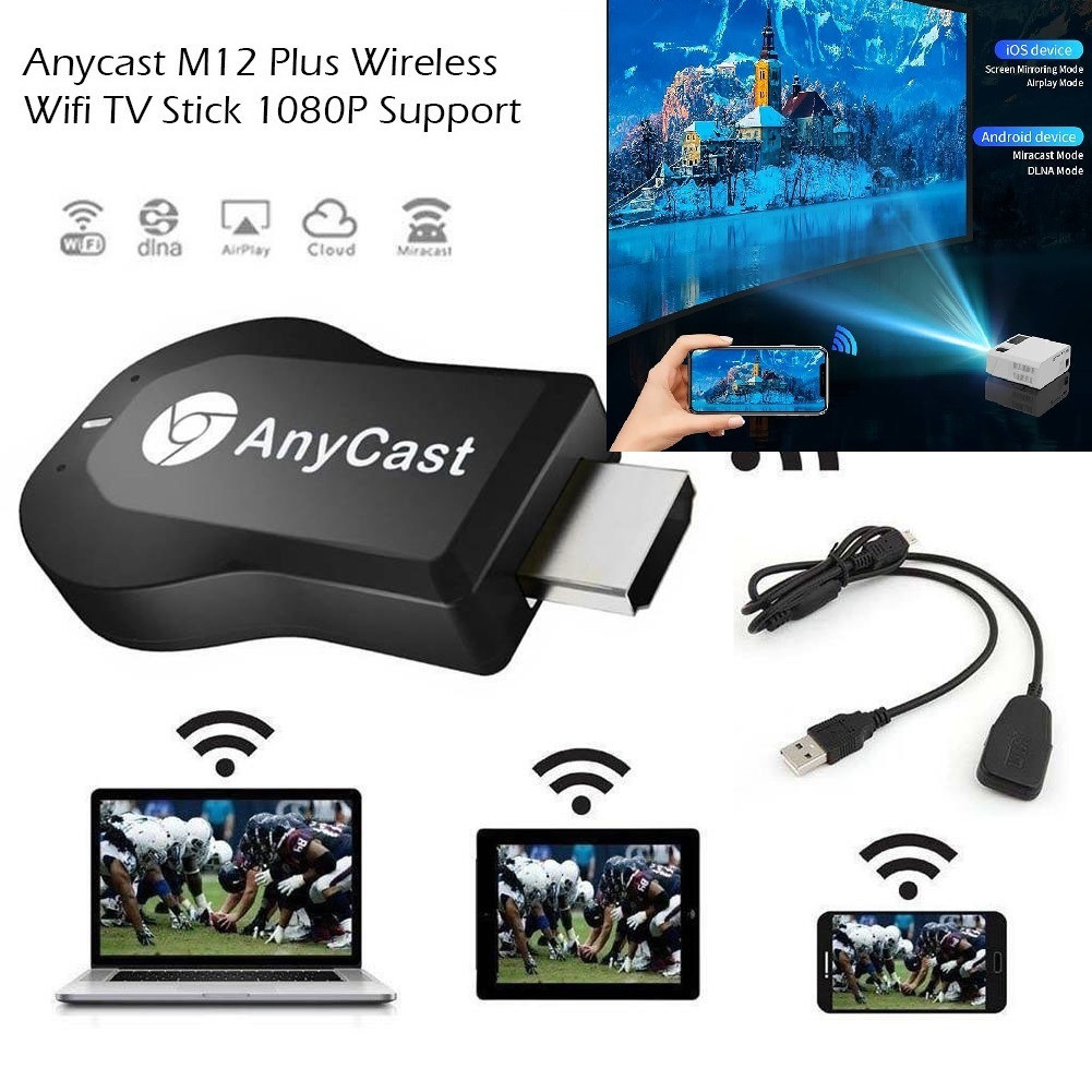 Anycast M12 Plus Wireless Display HDMI Dongle Receiver Adapter ...