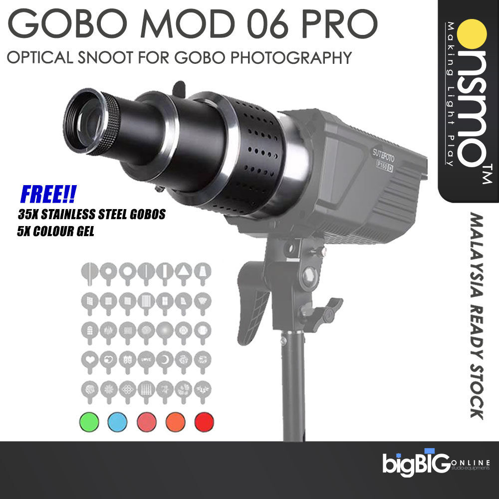 Onsmo Mini Gobo Mod 06 Pro Optical Snoot for Gobo Photography with ...