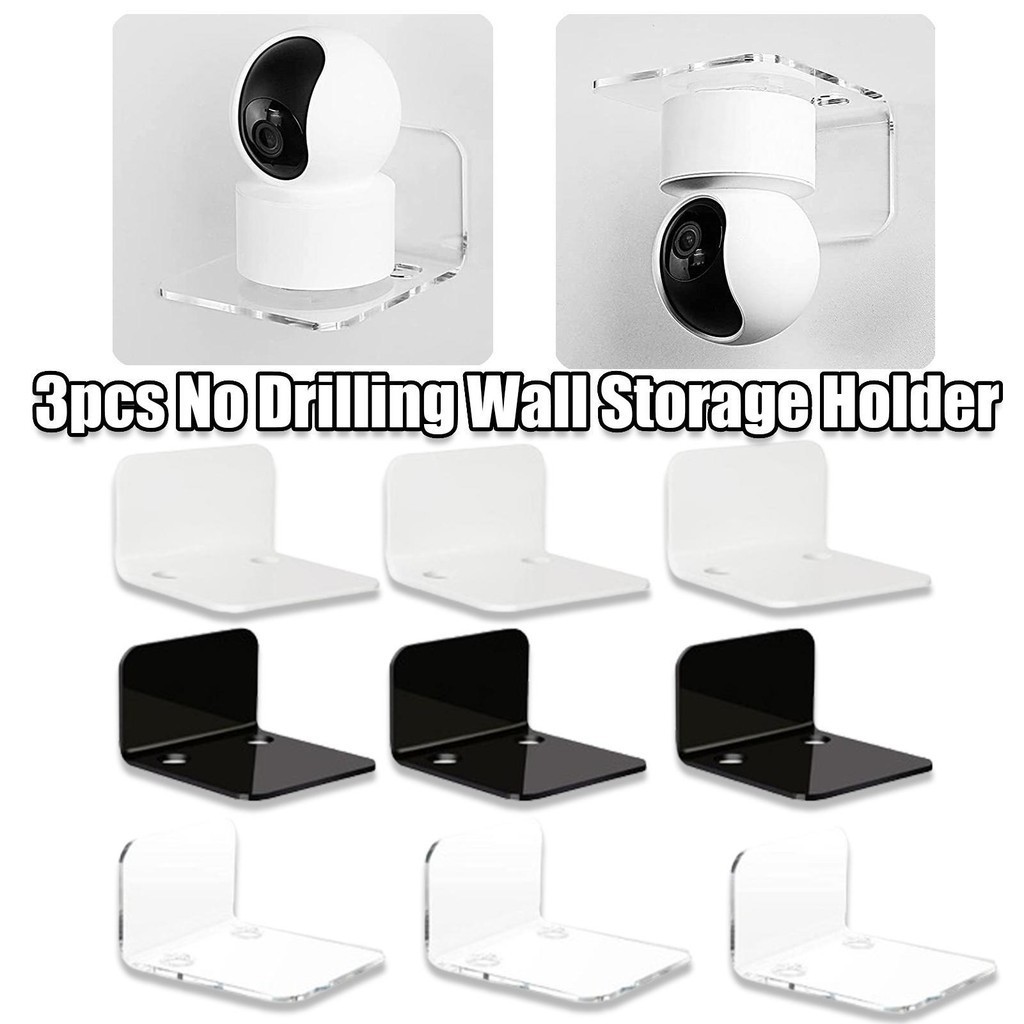 3pcs Wall Mounted Camera Shelf Acrylic Mini Wall Shelf with Cord ...
