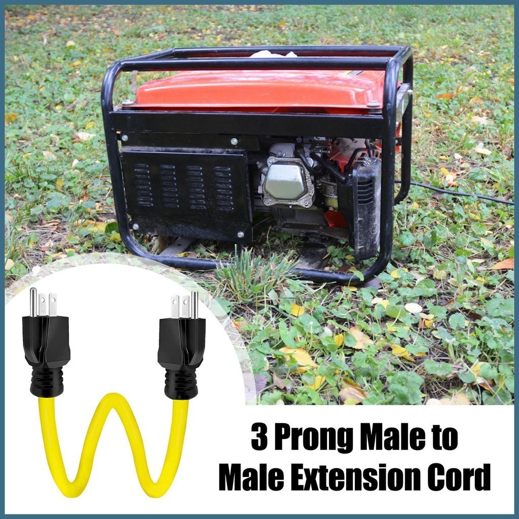 Double Male Extension Cord Safe Generator Adapter Cord Generator ...