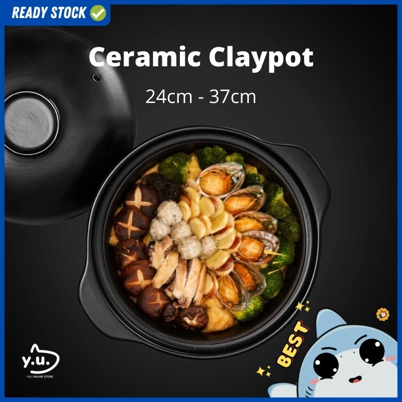 YU Ready Stock Clay Pot Heat Resistant 800℃ / Clay Cooking Pot ...