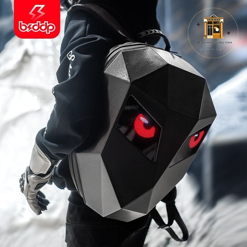 Motorcycle Backpack LED Motorcycle Backpack Male Rider Helmet Bag Hard ...